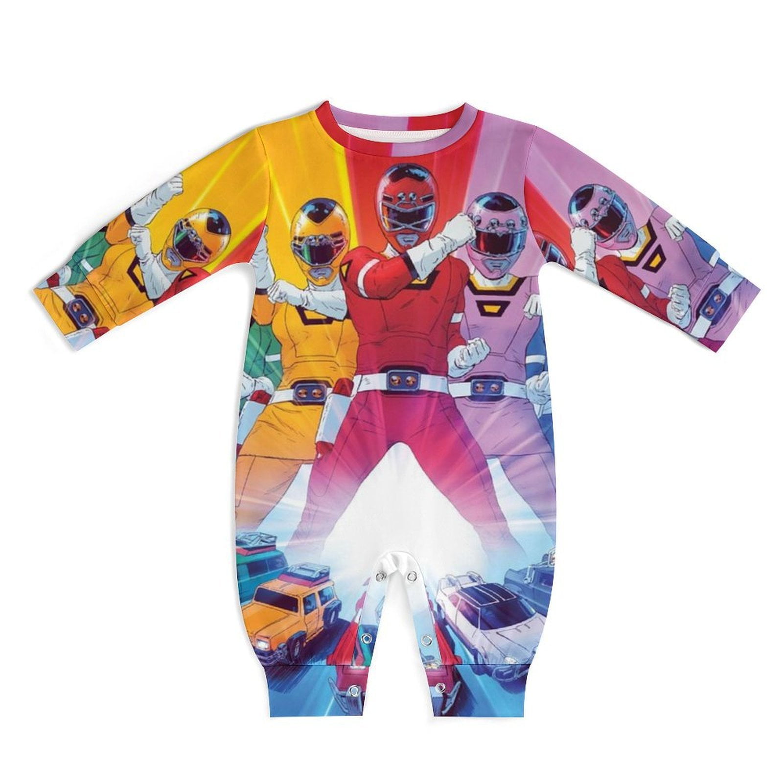 Power Rangers Unisex Baby Boy Girl Rompers Long Sleeve Infant Jumpsuits ...