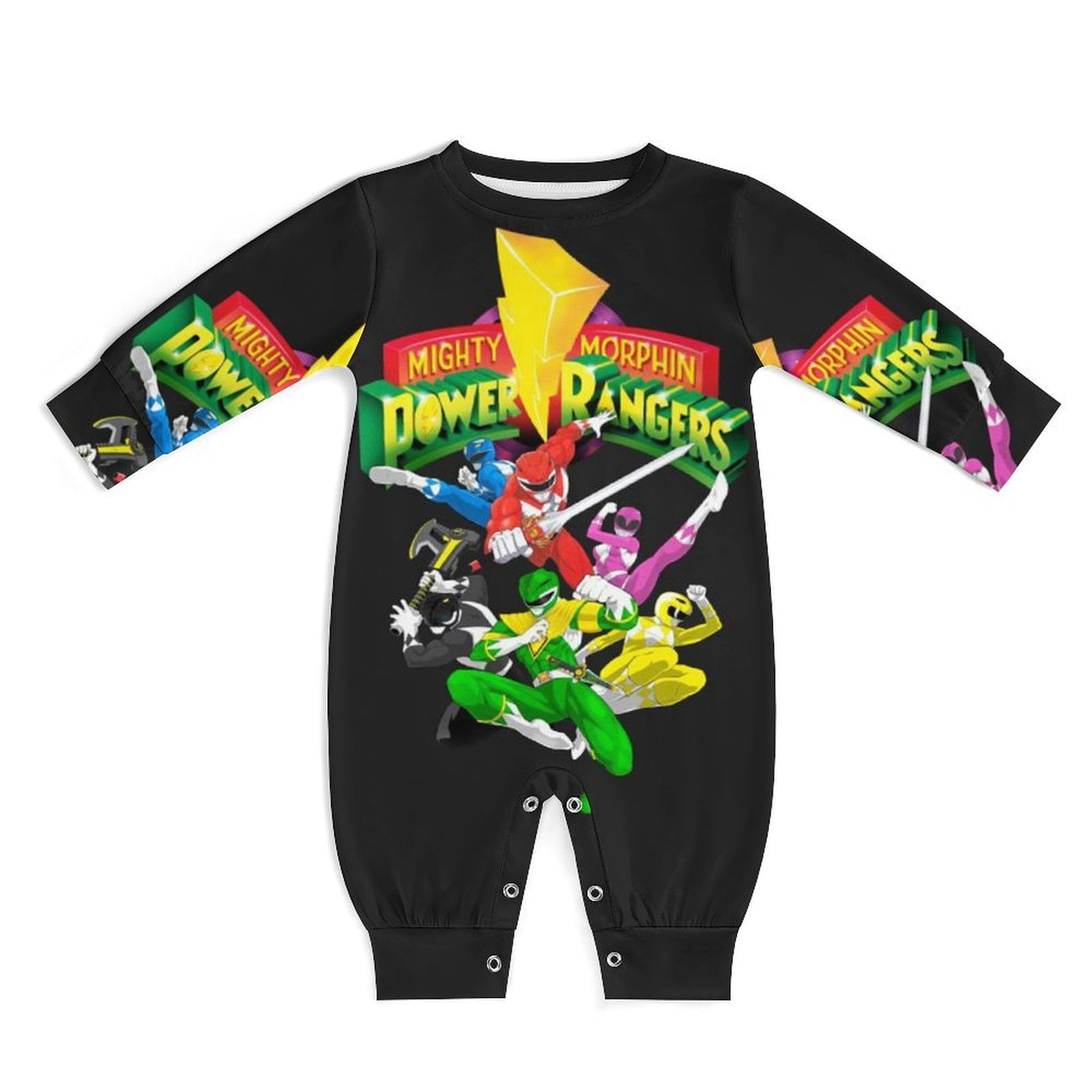 Power Rangers Unisex Baby Boy Girl Rompers Long Sleeve Infant Jumpsuits ...
