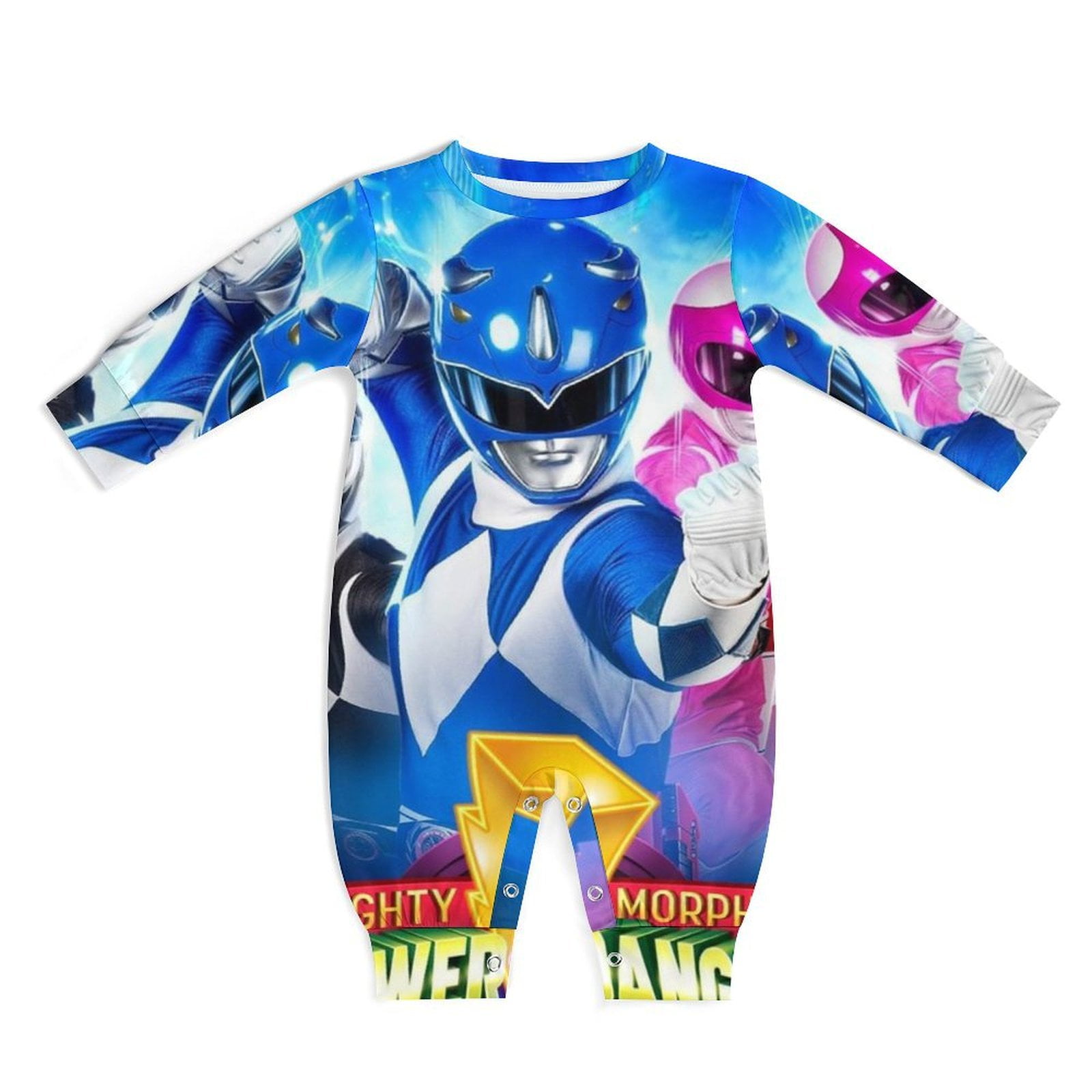 Power Rangers Unisex Baby Boy Girl Rompers Long Sleeve Infant Jumpsuits ...
