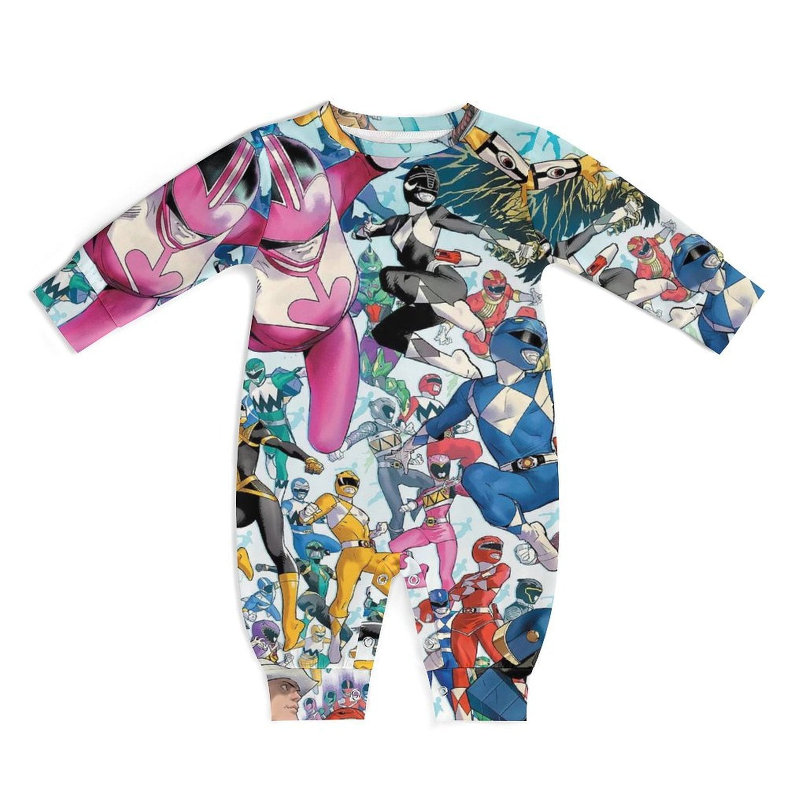 Power Rangers Unisex Baby Boy Girl Rompers Long Sleeve Infant Jumpsuits ...