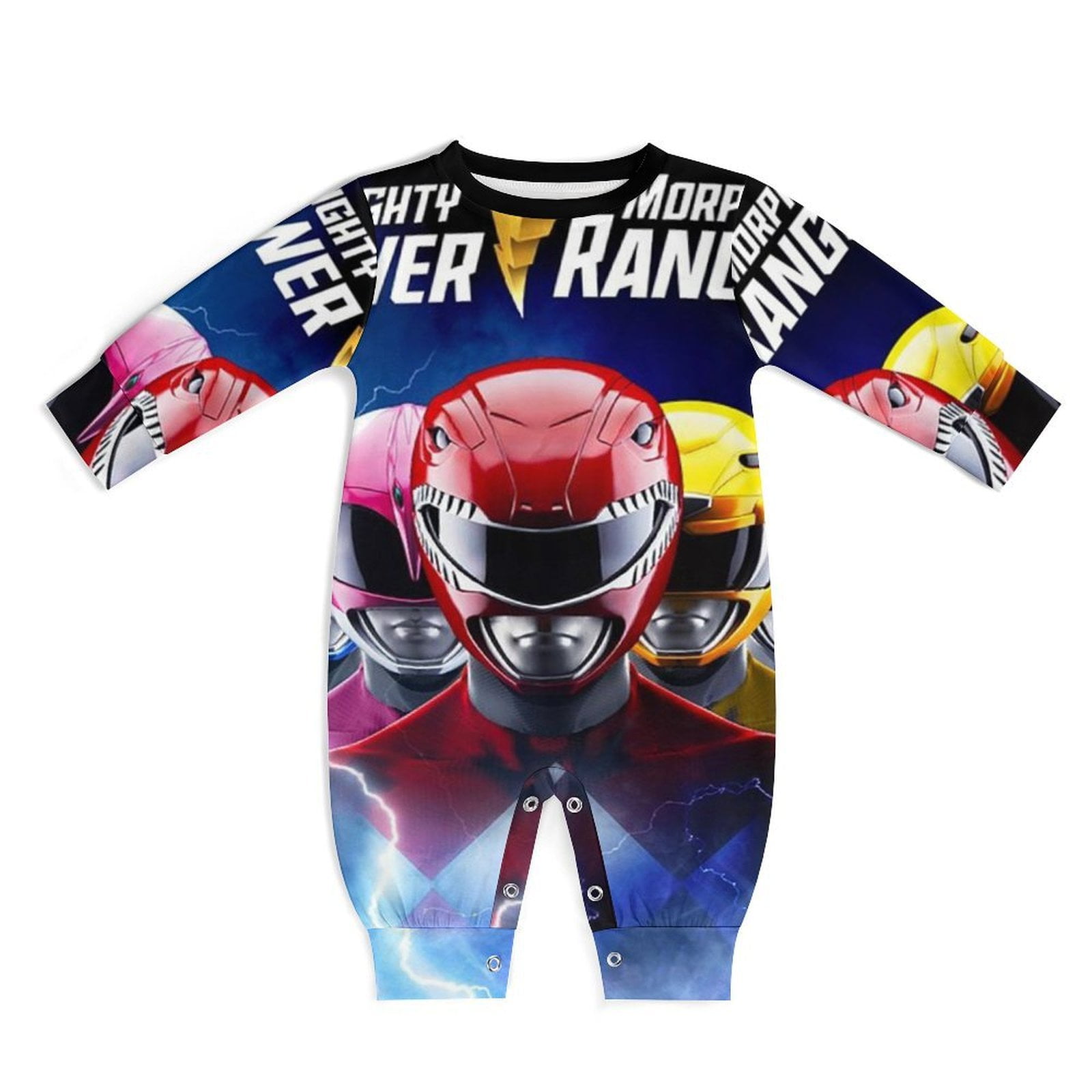 Power Rangers Unisex Baby Boy Girl Rompers Long Sleeve Infant Jumpsuits ...