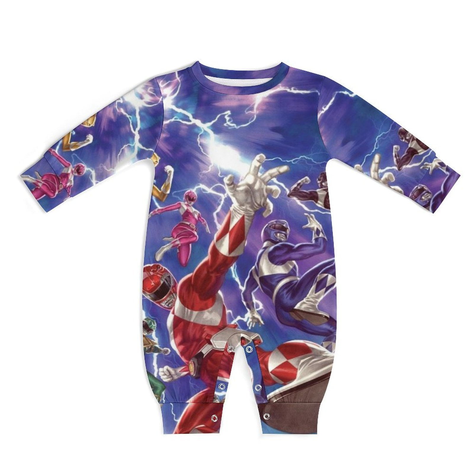 Power Rangers Unisex Baby Boy Girl Rompers Long Sleeve Infant Jumpsuits ...