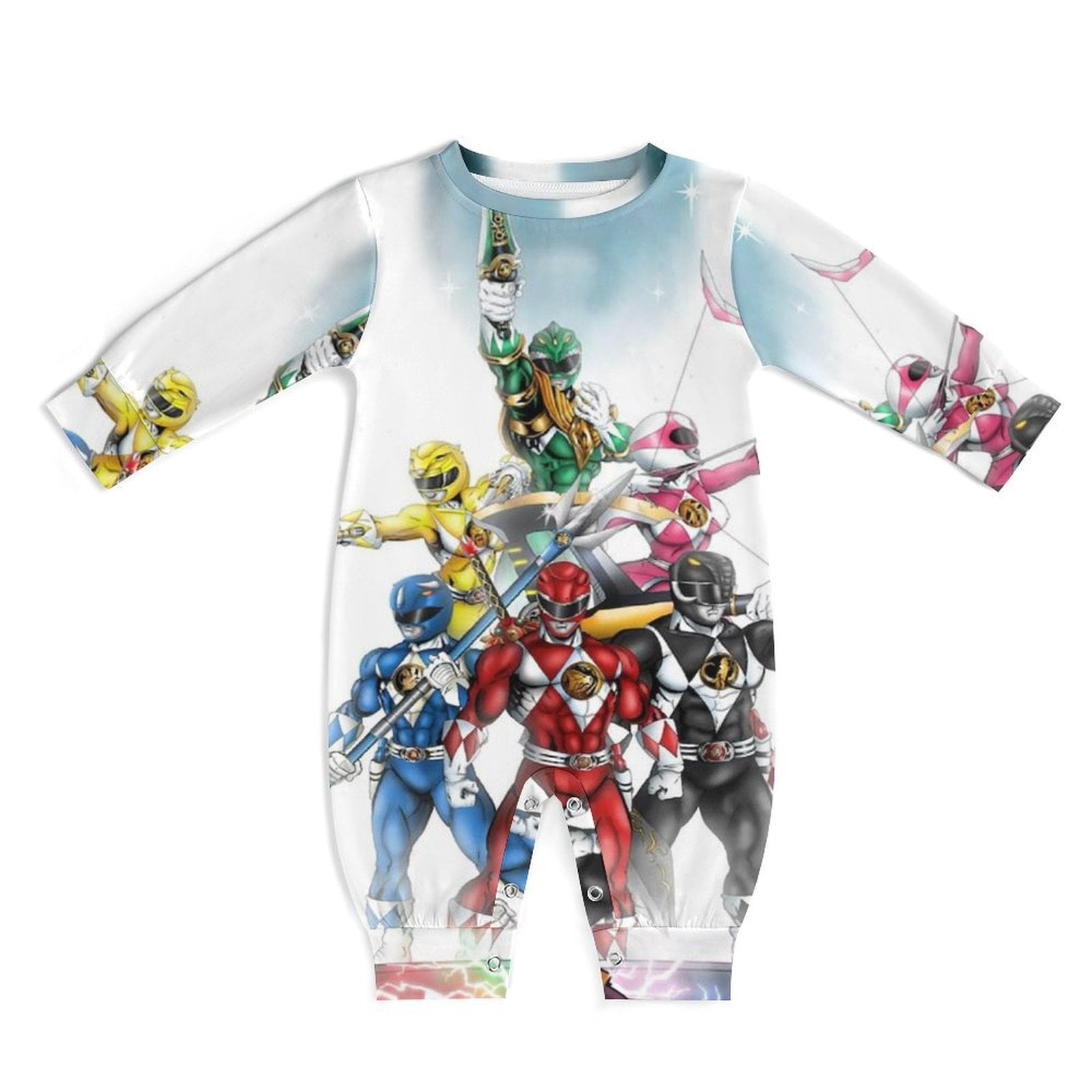 Power Rangers Unisex Baby Boy Girl Rompers Long Sleeve Infant Jumpsuits ...