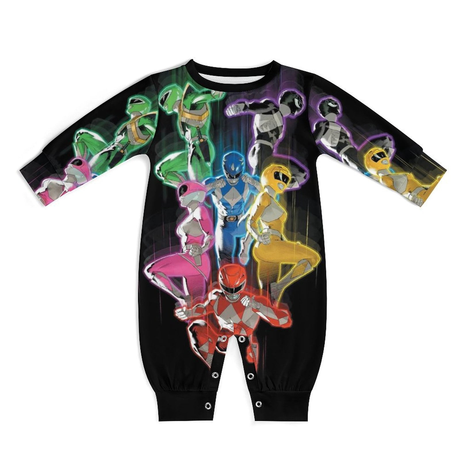 Power Rangers Unisex Baby Boy Girl Rompers Long Sleeve Infant Jumpsuits ...