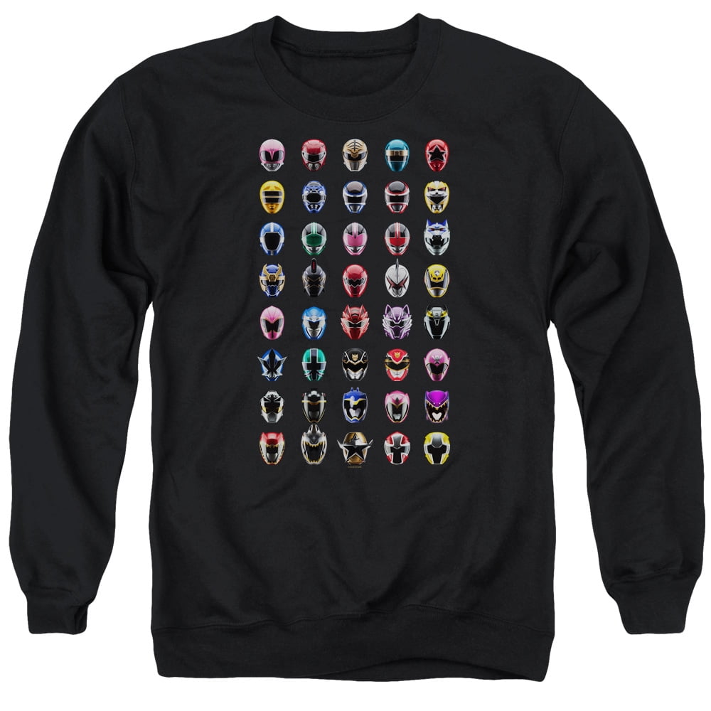 Power Rangers Visual Timeline Adult Crewneck Sweatshirt Black - Walmart.com