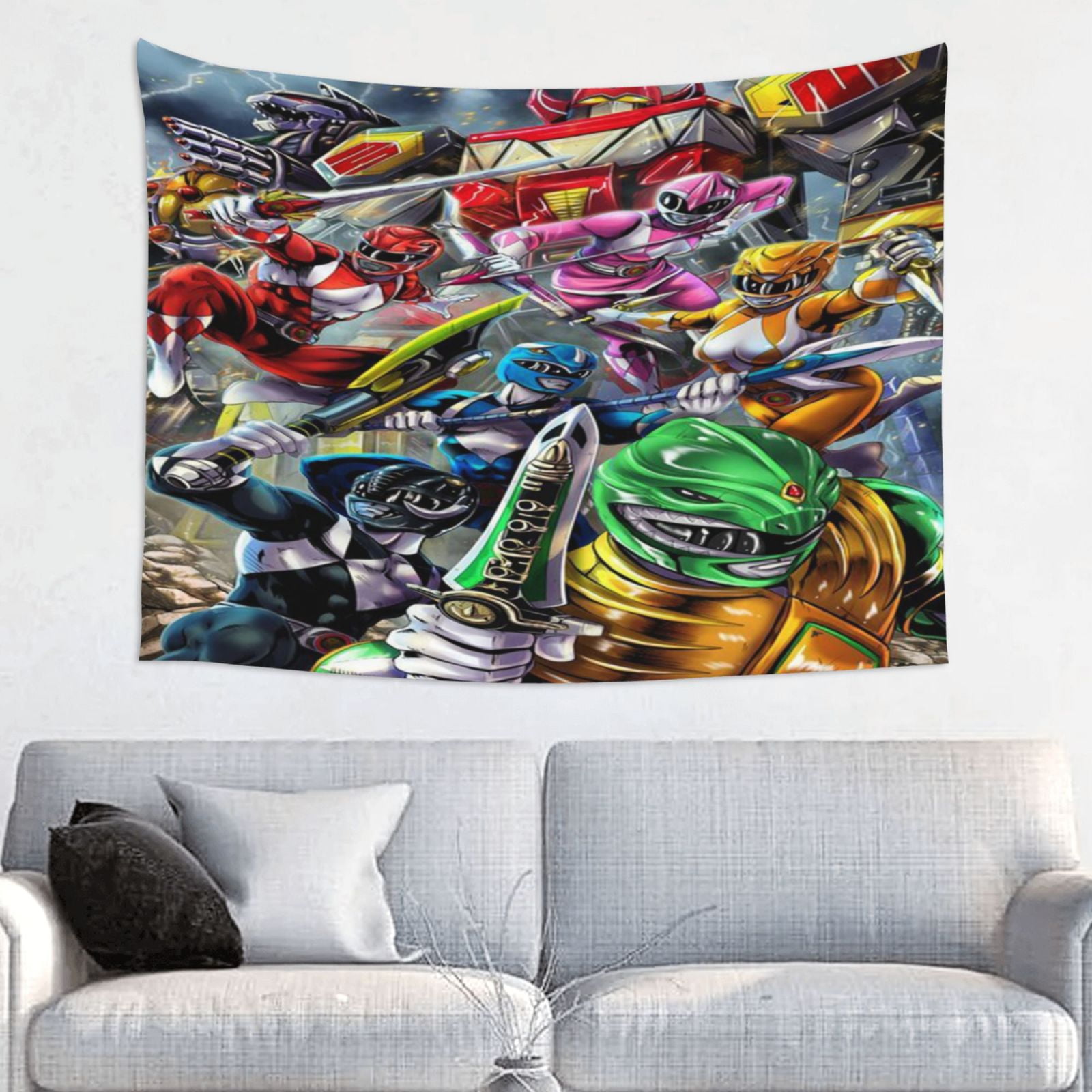 Power Rangers Wall Tapestry Cartoon Poster for Bedroom Aesthetics Funny ...