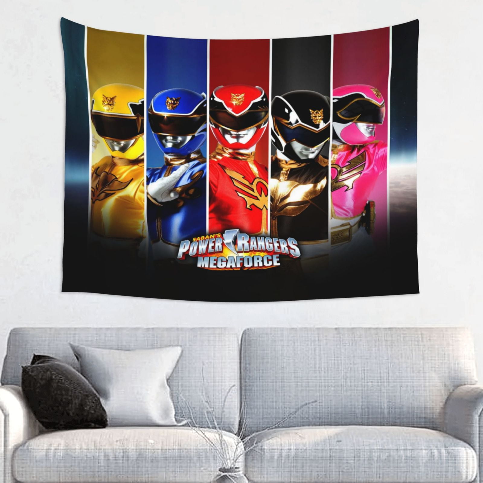 Power Rangers Wall Tapestry Cartoon Poster for Bedroom Aesthetics Funny ...