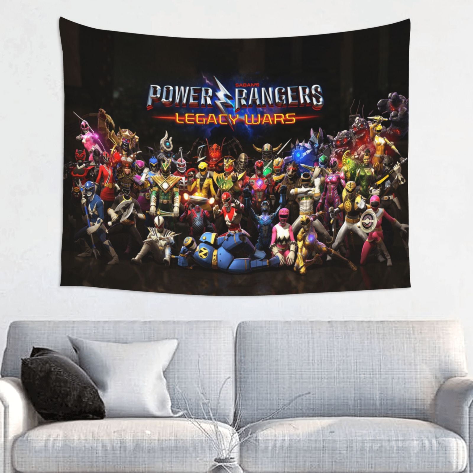 Power Rangers Wall Tapestry Cartoon Poster for Bedroom Aesthetics Funny ...