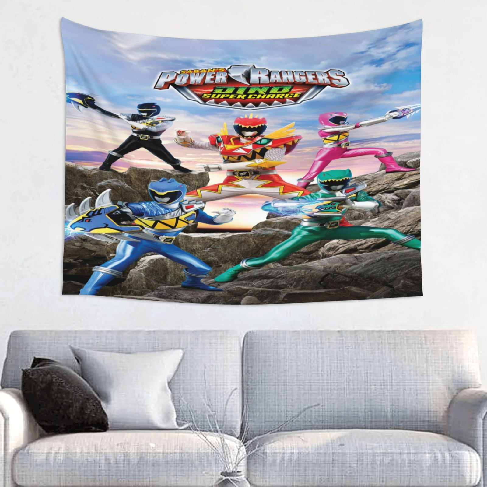Power Rangers Wall Tapestry Cartoon Poster for Bedroom Aesthetics Funny ...