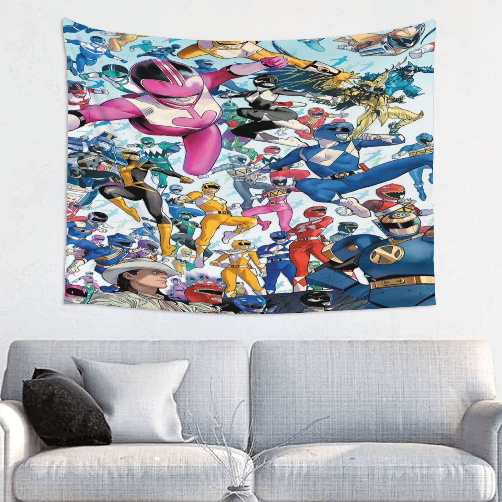 Power Rangers Wall Tapestry Cartoon Poster for Bedroom Aesthetics Funny ...