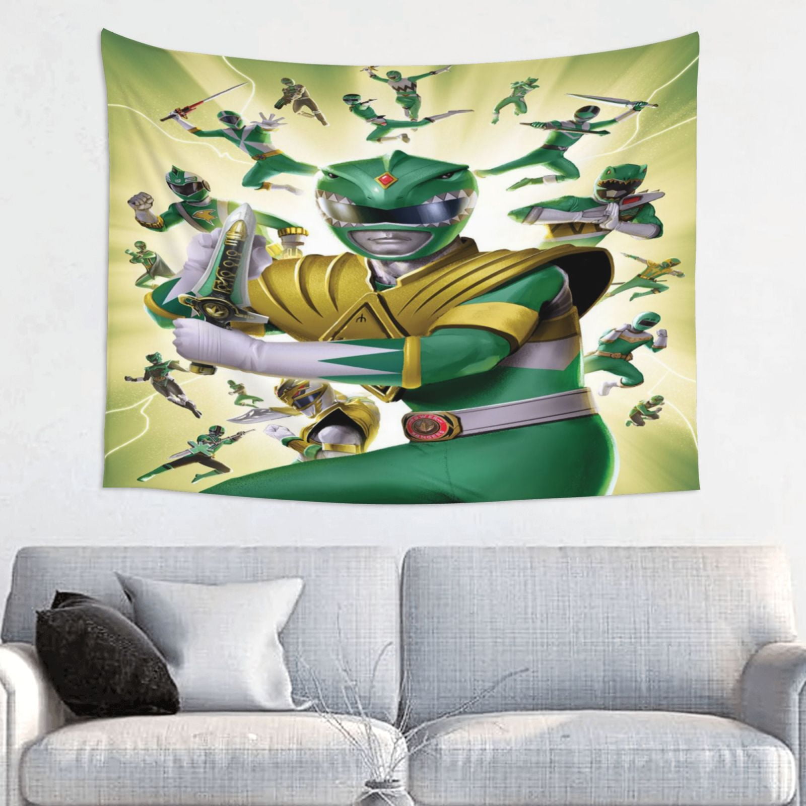 Power Rangers Wall Tapestry Cartoon Poster for Bedroom Aesthetics Funny ...