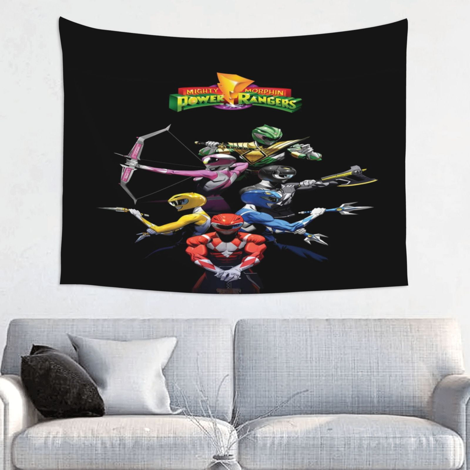 Power Rangers Wall Tapestry Cartoon Poster for Bedroom Aesthetics Funny ...