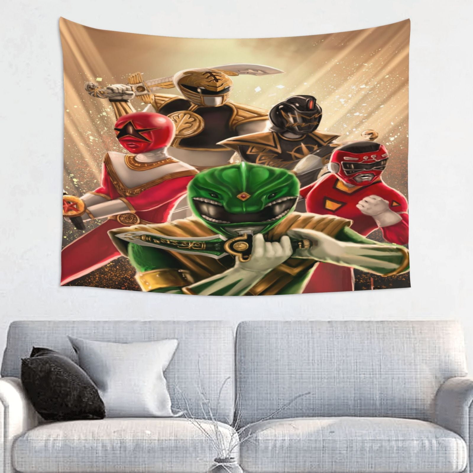 Power Rangers Wall Tapestry Cartoon Poster for Bedroom Aesthetics Funny ...