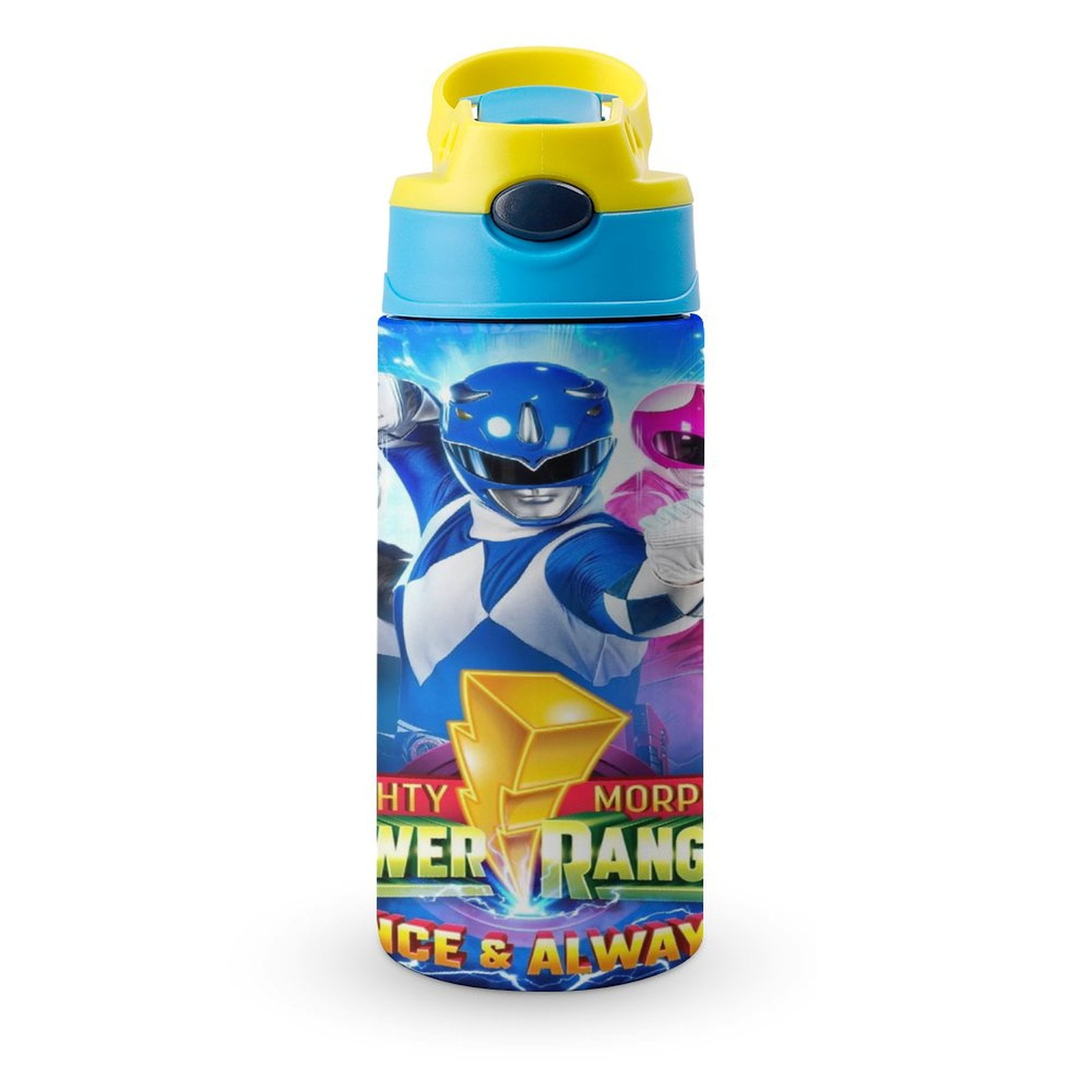 Power Rangers Water Bottle with Straw Vacuum Insulated Stainless Steel ...