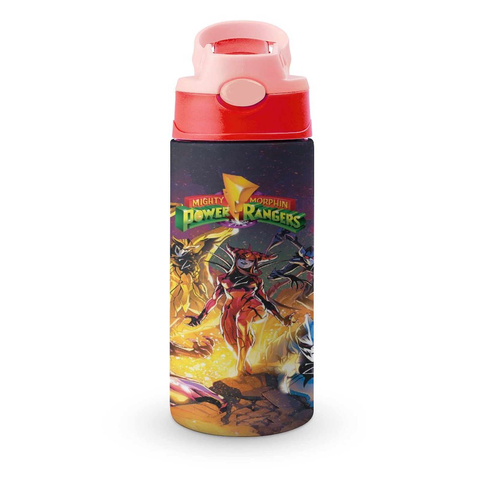 Power Rangers Water Bottle with Straw Vacuum Insulated Stainless Steel ...