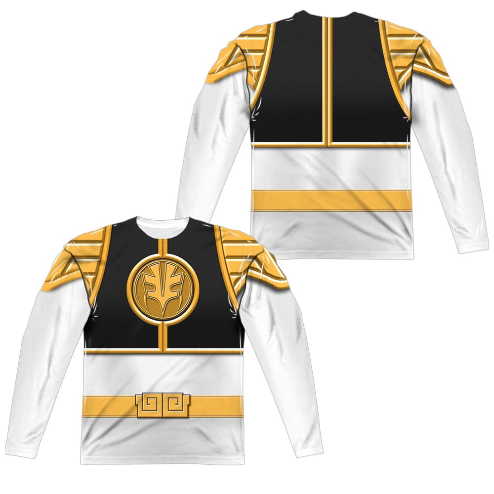 Power Rangers - White Ranger(Front/Back Print) - Regular Fit Long ...