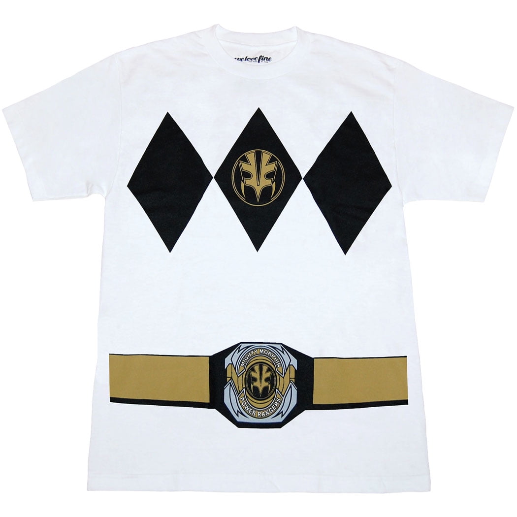 Power Rangers White Ranger with Belt Costume T-Shirt - Walmart.com