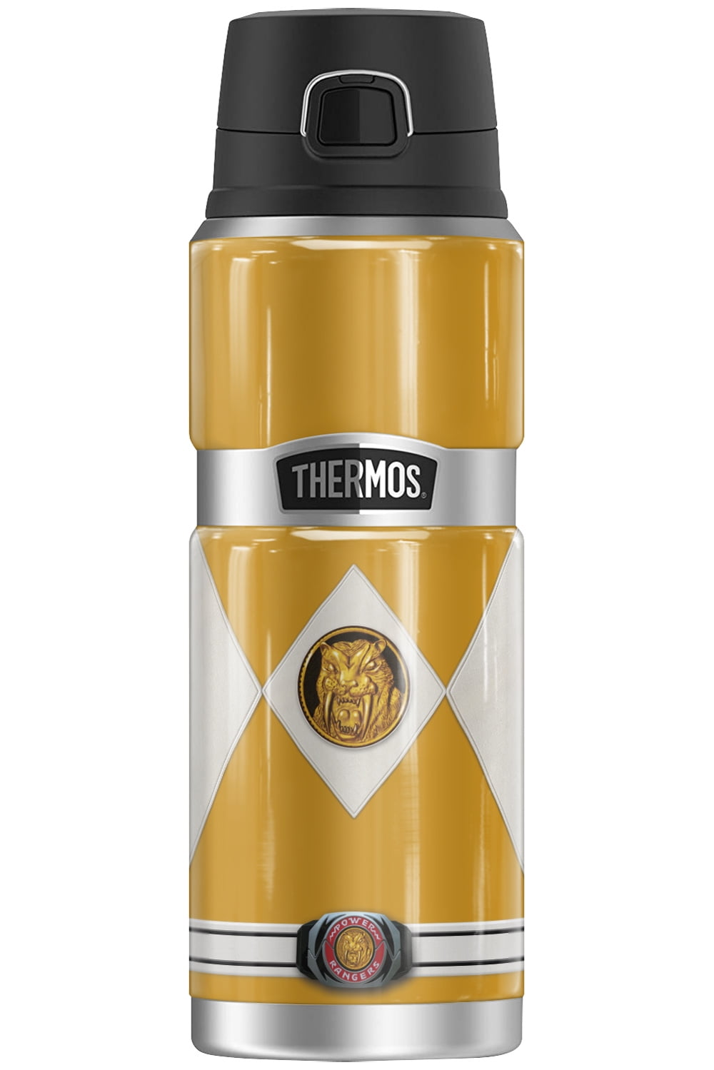 Power Rangers Yellow Ranger Emblem THERMOS STAINLESS KING Stainless ...