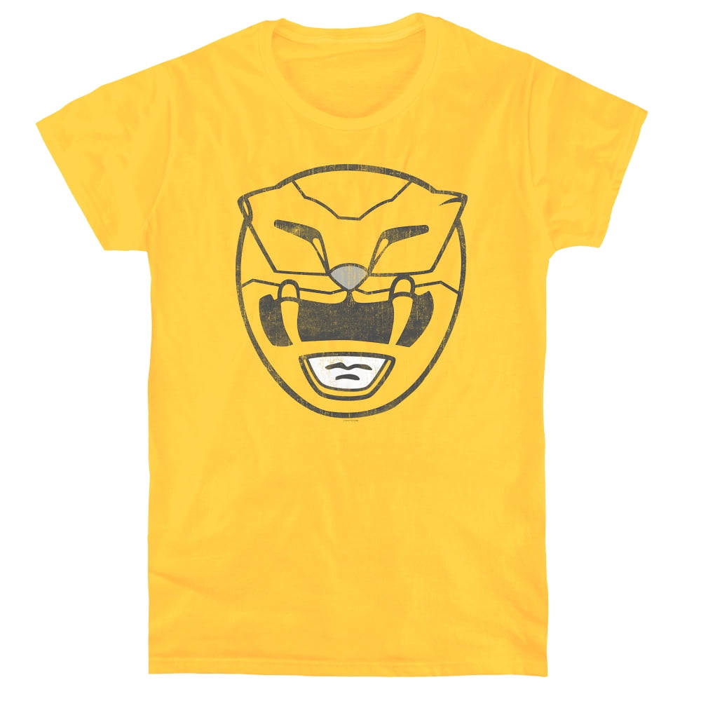 Power Rangers Yellow Ranger Mask Women's T-Shirt Yellow - Walmart.com