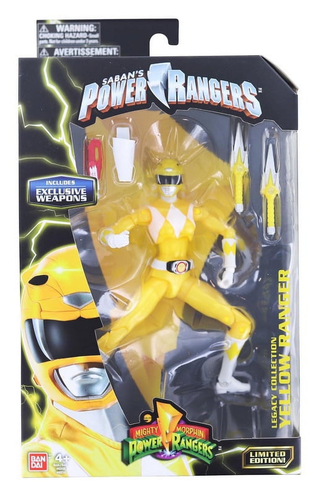 Power Rangers Power Yellow Ranger Action Figure, Plastic Yellow, 1 x 2 ...