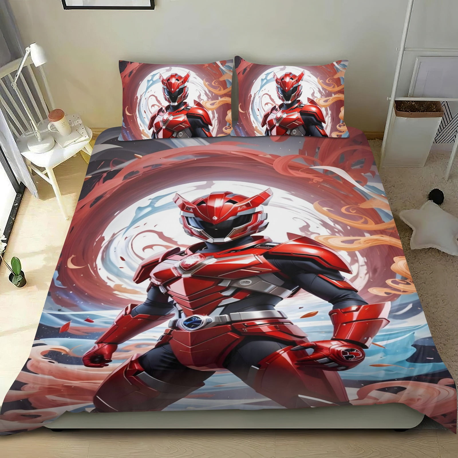 Power Rangers -themed Bed Sheet Set Three Piece Set Comfortable And ...