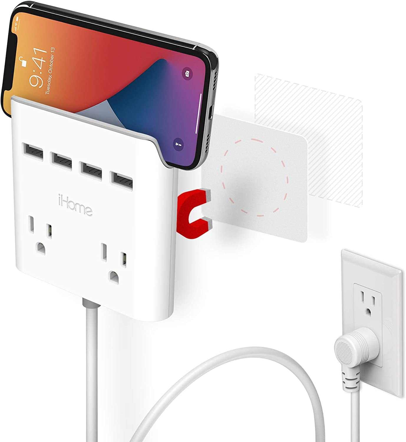 Power Reach Multi-Plug Outlet Extender and Splitter, Fast Charging ...
