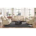 Power Recline Sofa Set Genuine Top Grain Leather Triple-Power Reclining ...