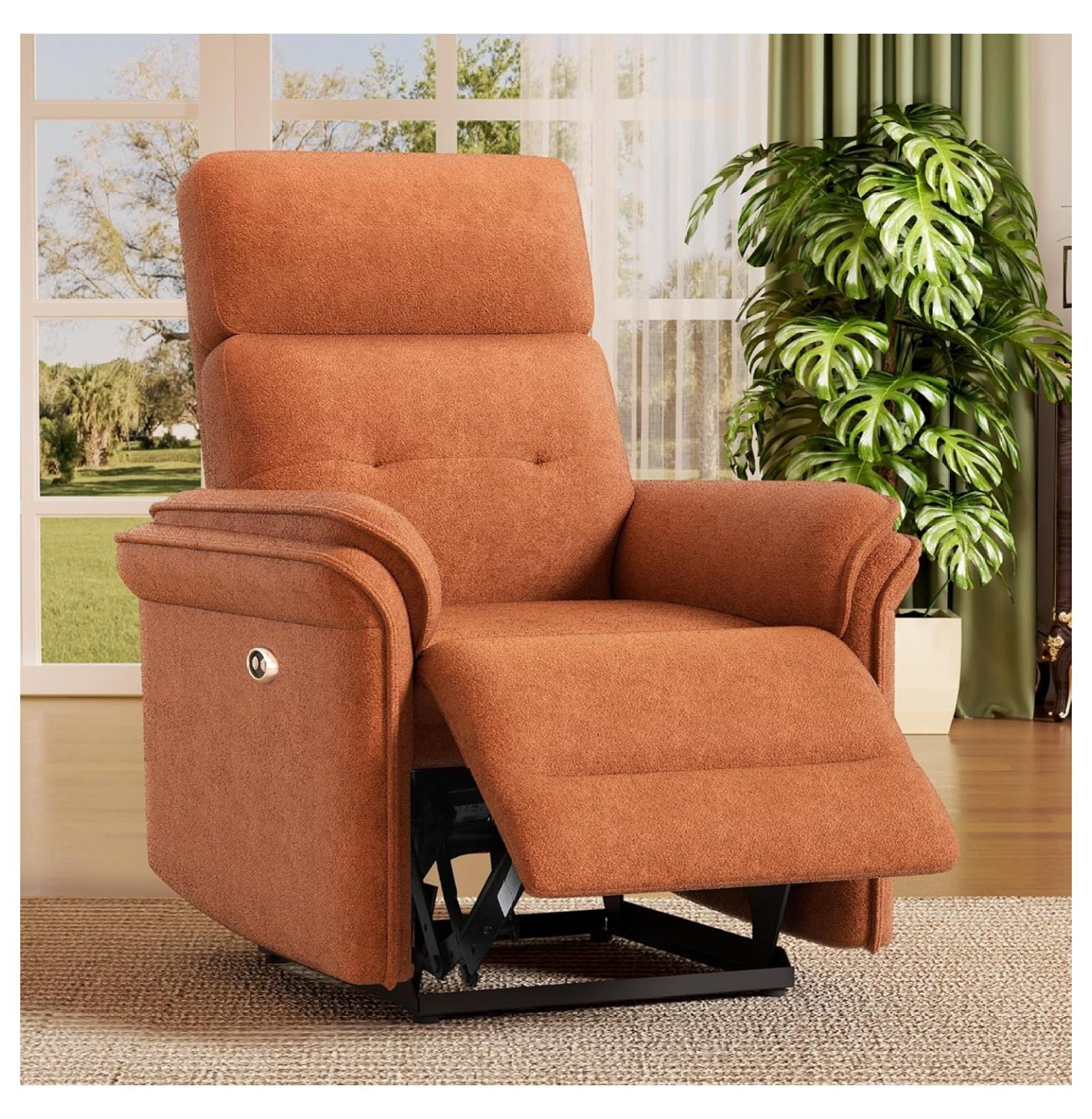 Power Recliner Chair with Adjustable Backrest Footrest, Ultra-Comfy ...