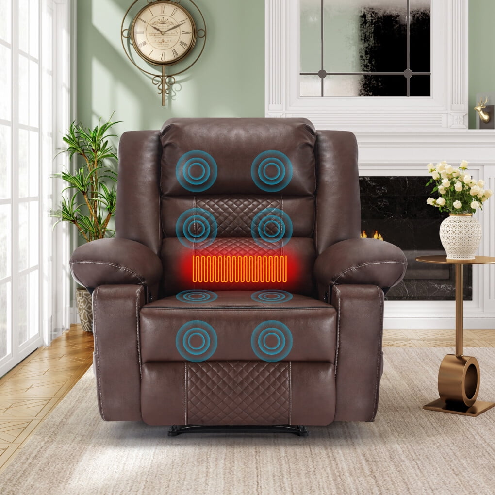 Power Recliner Chair for Adult with Massage and Heat, Breathable ...