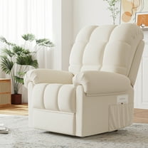 Serta Push-Button Power Recliner with Deep Body Cushions, Upholstered ...
