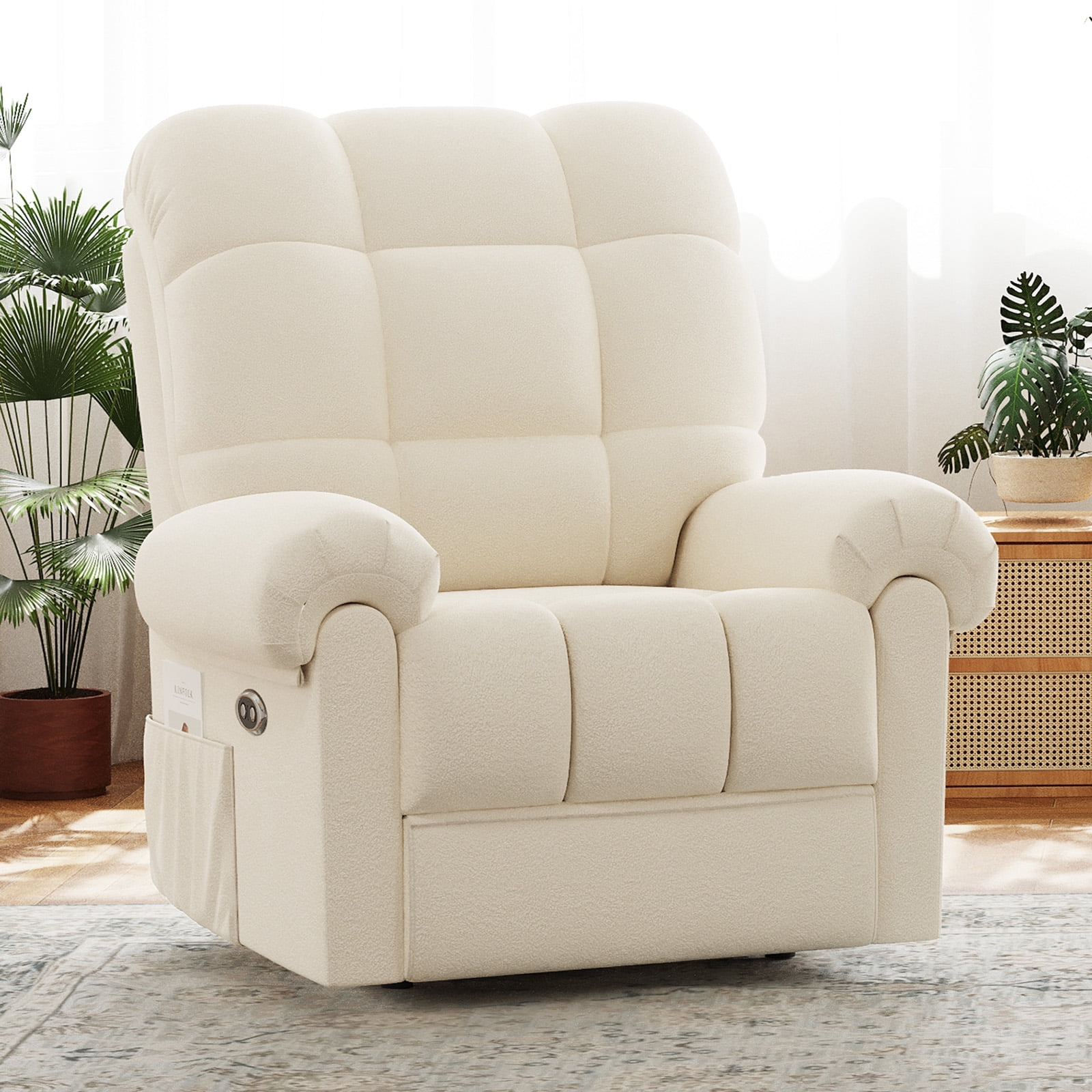 Electric Power Recliner Chair with USB, Comfy Cloud Sofa, Adjustable ...