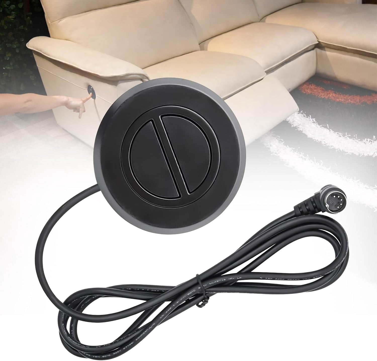 Power Recliner Chair Switching Replacement with 2 Button 5 Pin Plug for ...