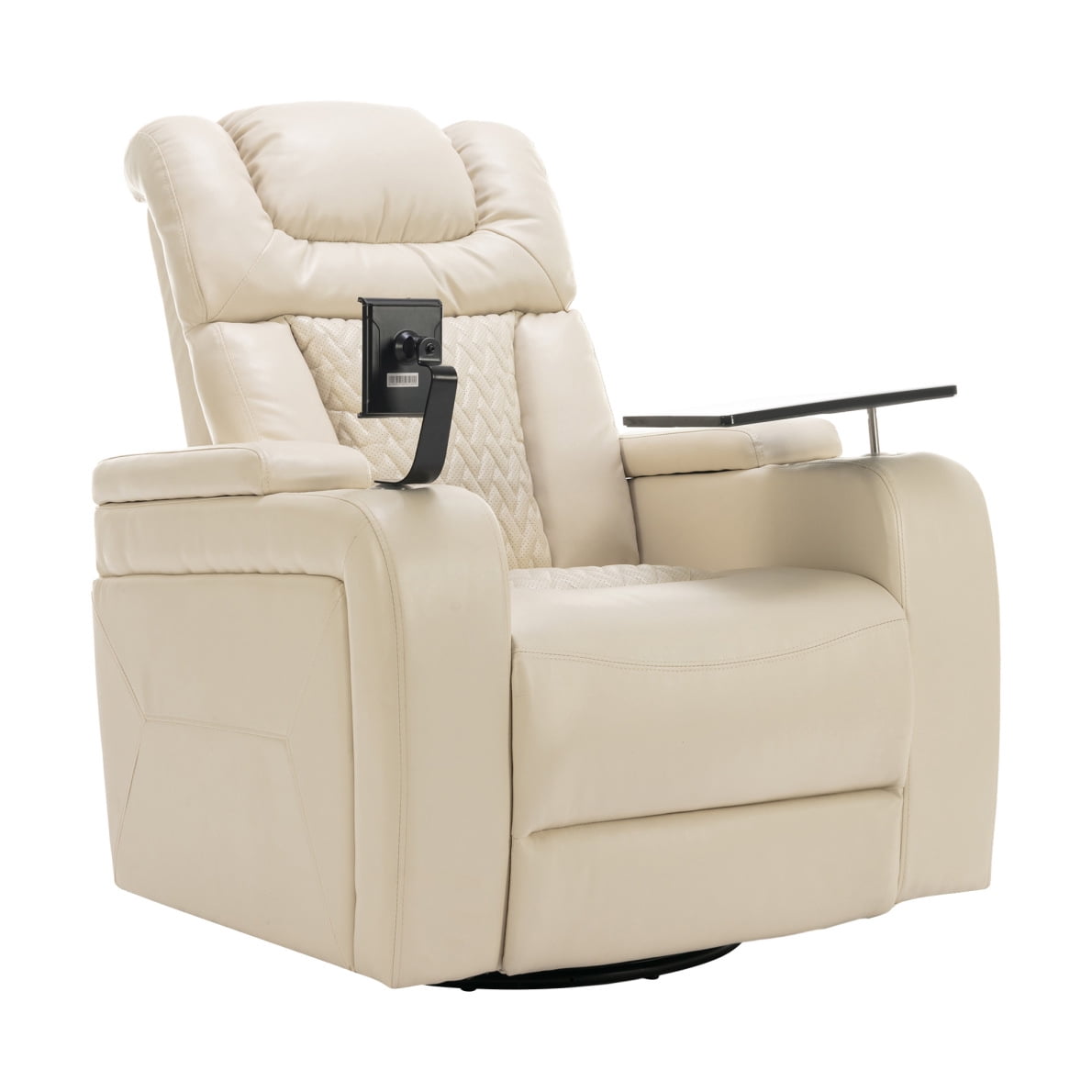 Power Recliner Chair with USB Ports, 270 Degree Swivel Leather Home ...
