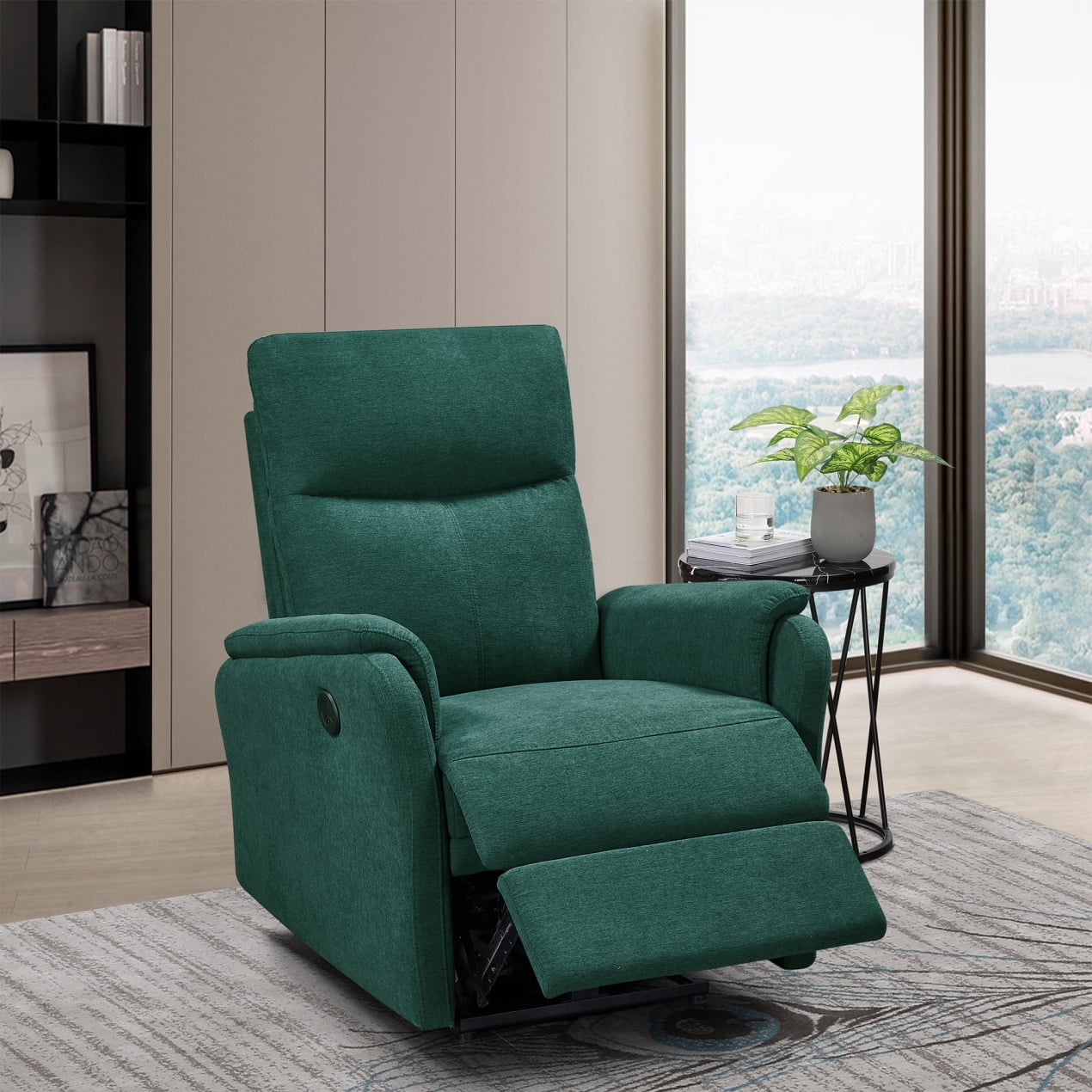 Power Recliner Chair, Upholstered Lounge Chair With USB Charge Port ...