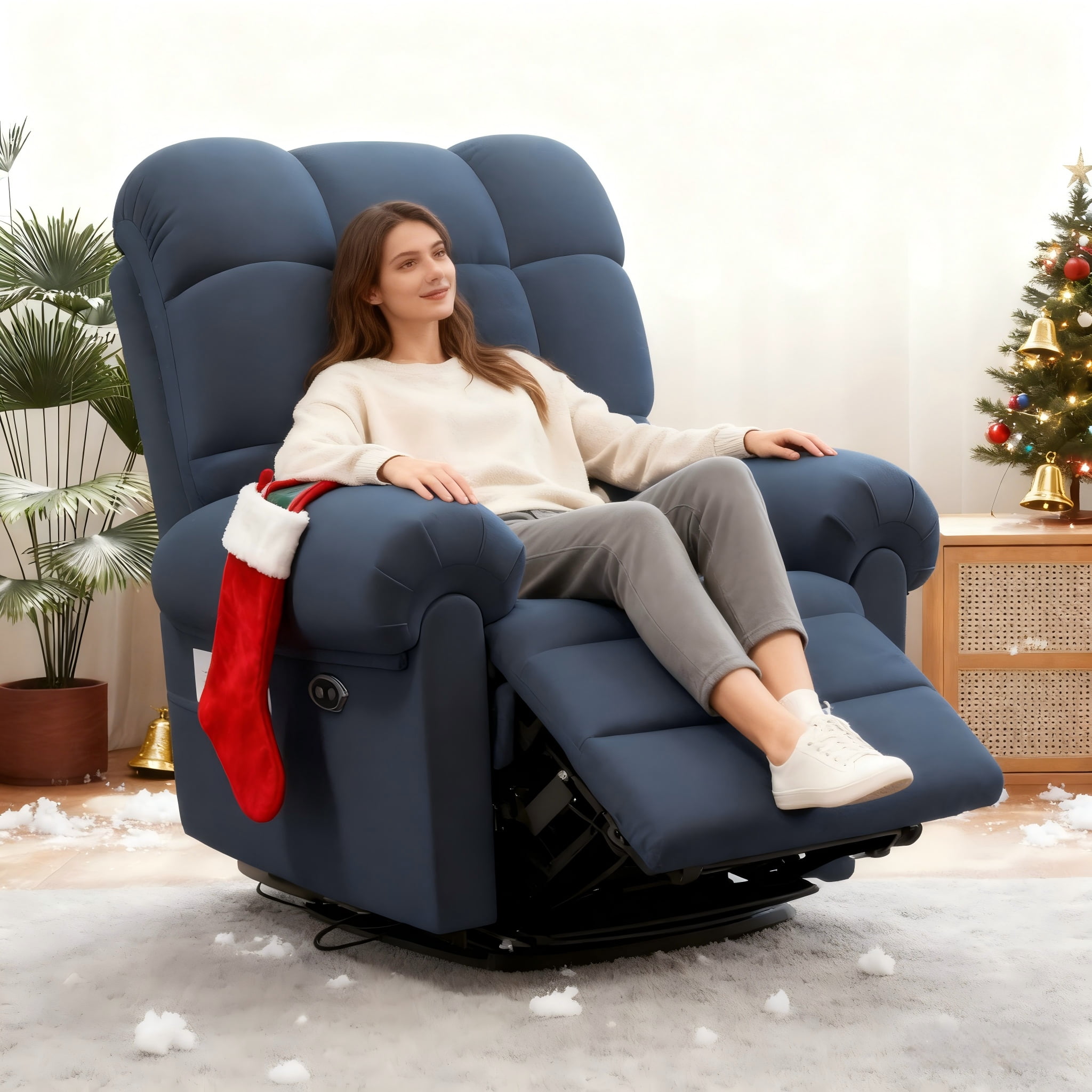 Adult Power Recliner Chair, Adjustable Electric Sofa, USB Port, Comfy ...