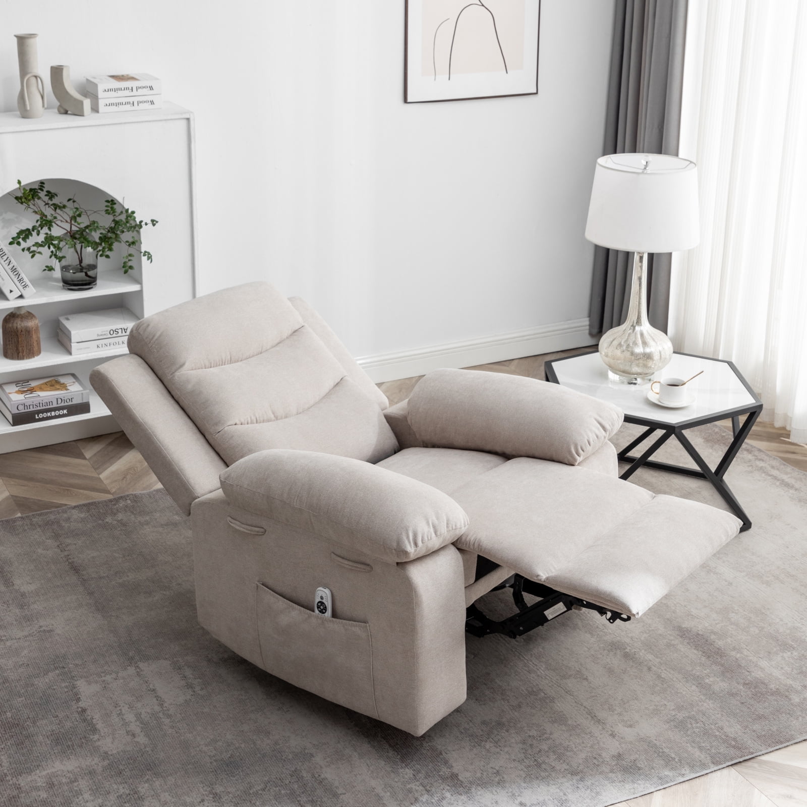 Power Recliner Chair with Adjustable Massage Function, Recliner Chair ...