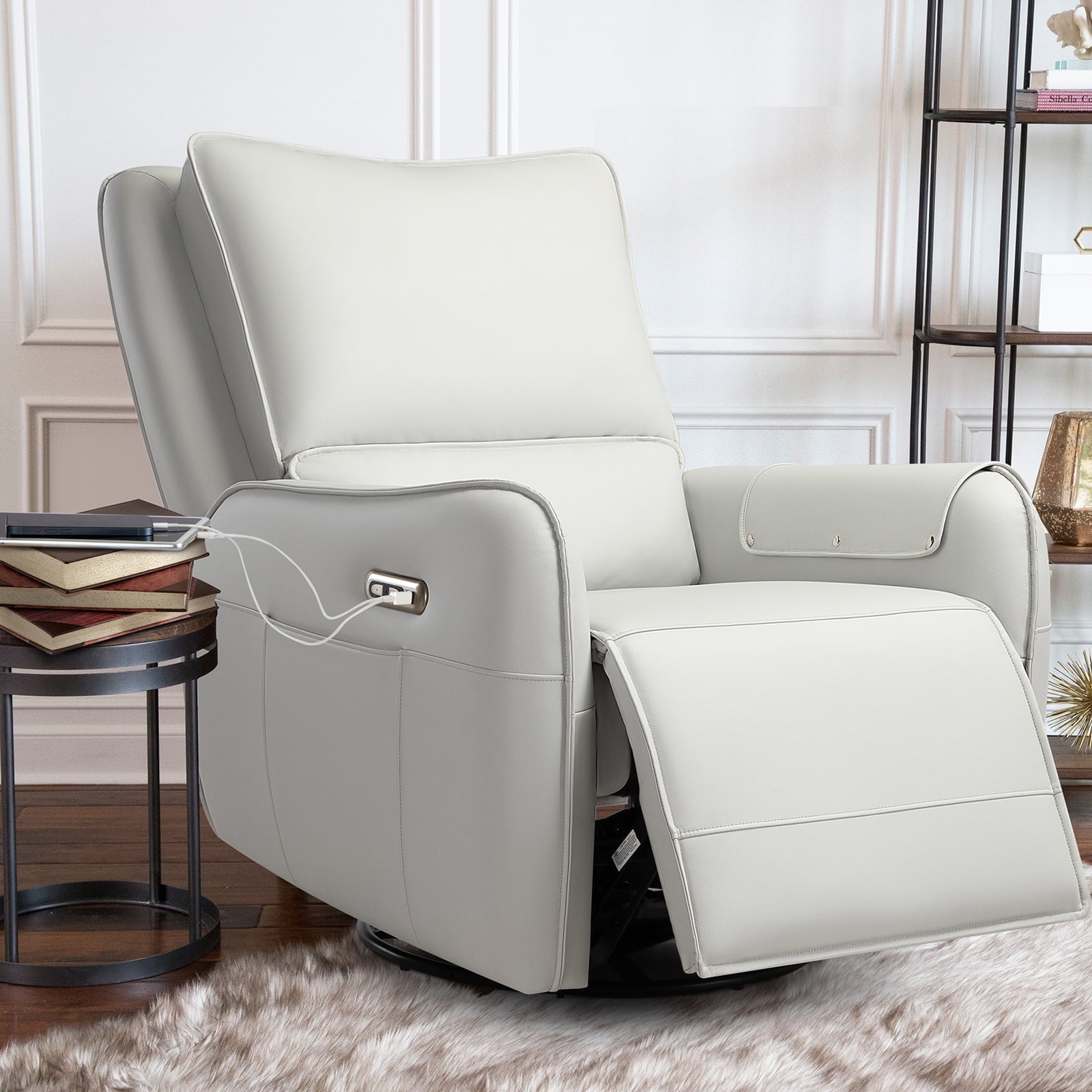 Power Recliner Gliders for Nursery, Electric Swivel Rocker Recliner ...