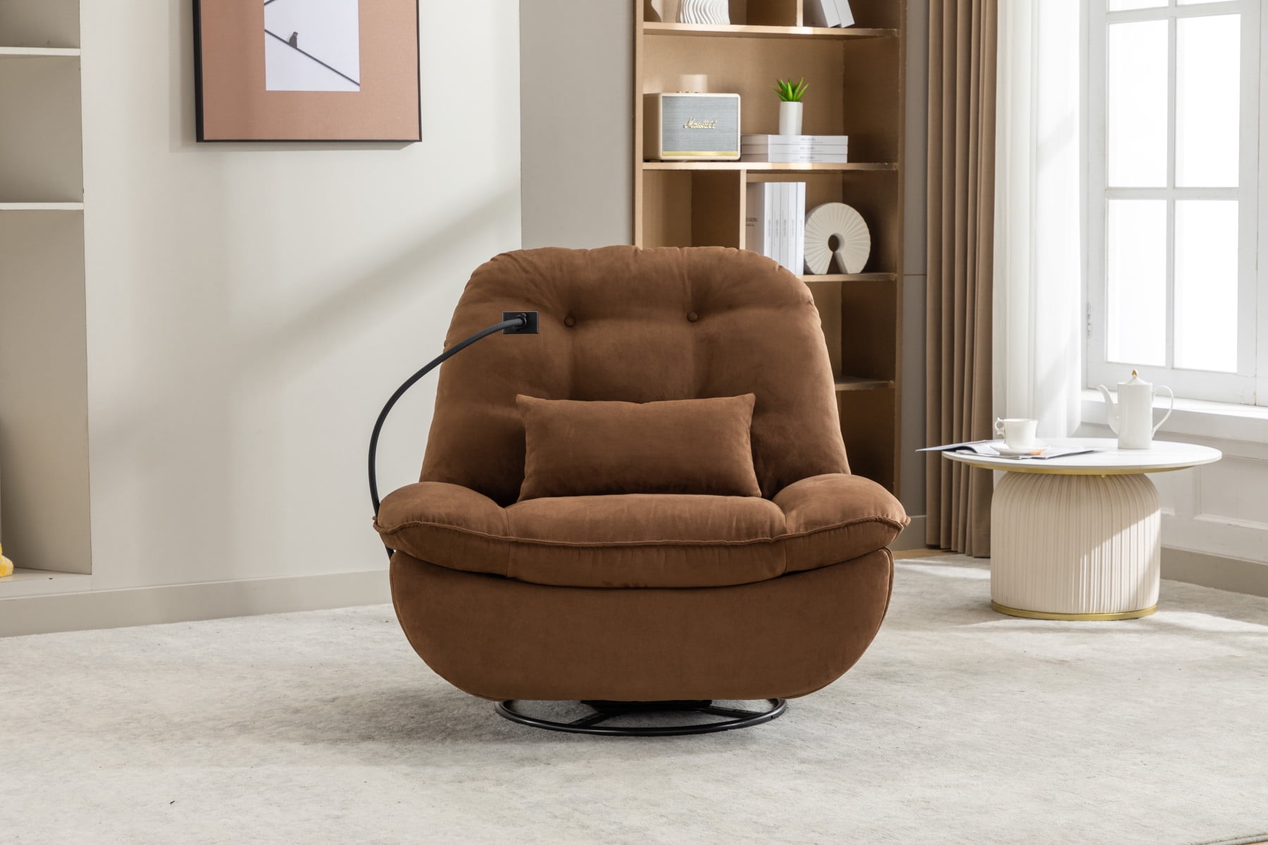 Power Recliner Swivel Glider Chair with USB Charger and Bluetooth Music ...