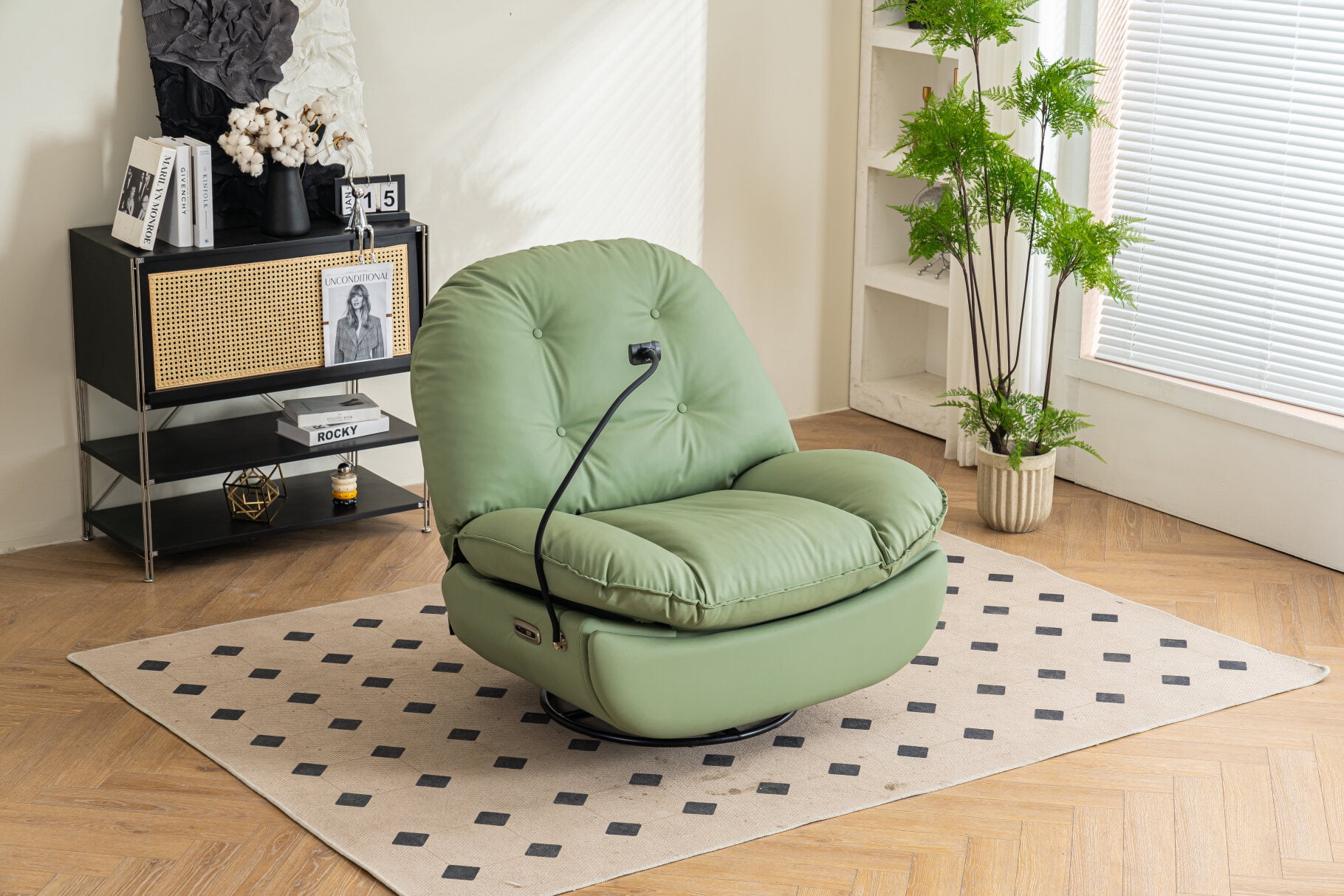 Power Recliner with USB Charge and Bluetooth Music, Rocking Chair with ...