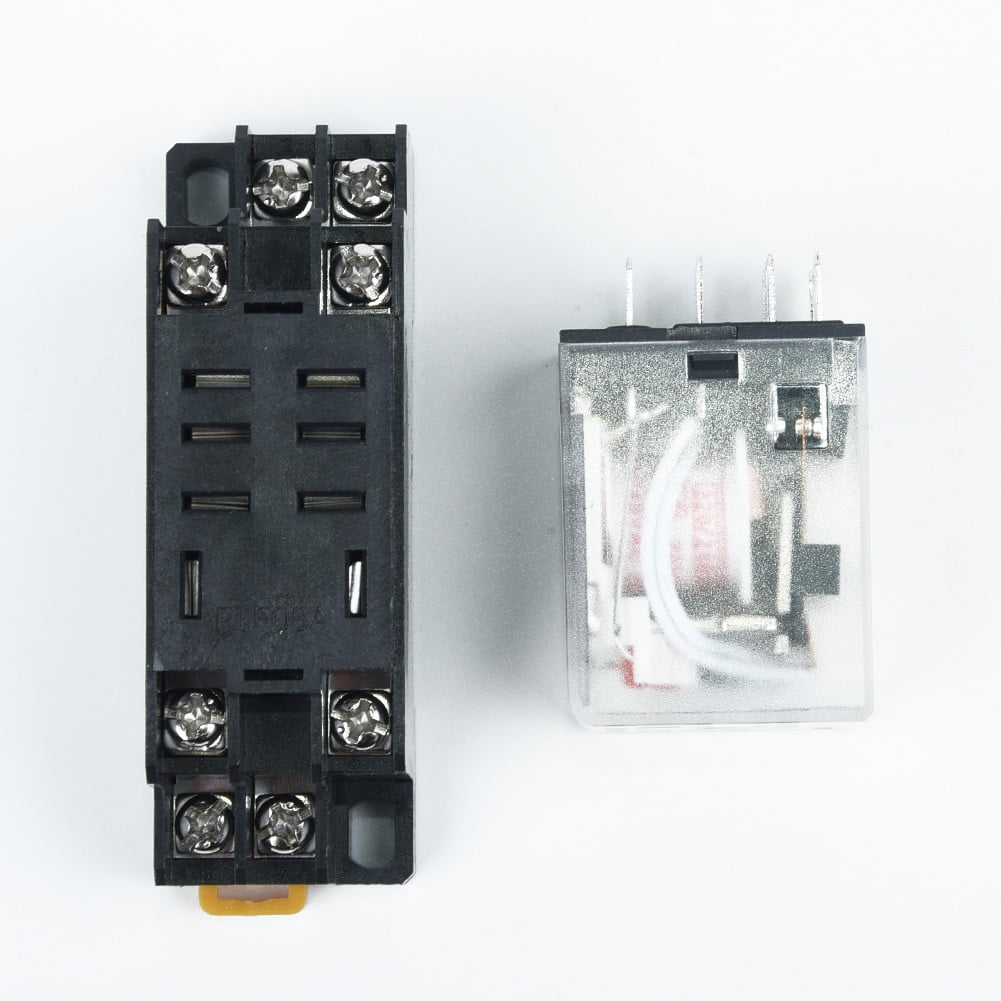 Power Relay 10A LY2NJ DPDT 8 Pins with Socket - Walmart.com