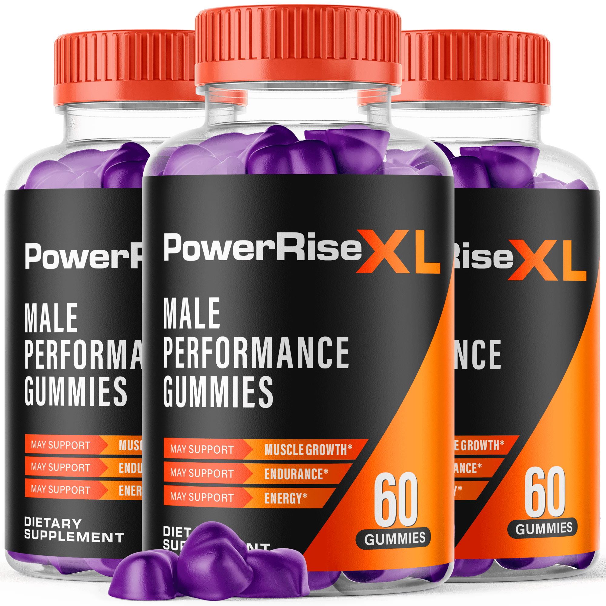 Power Rise XL Mens Gummies Advanced Formula Chewable Supplement 180 ...