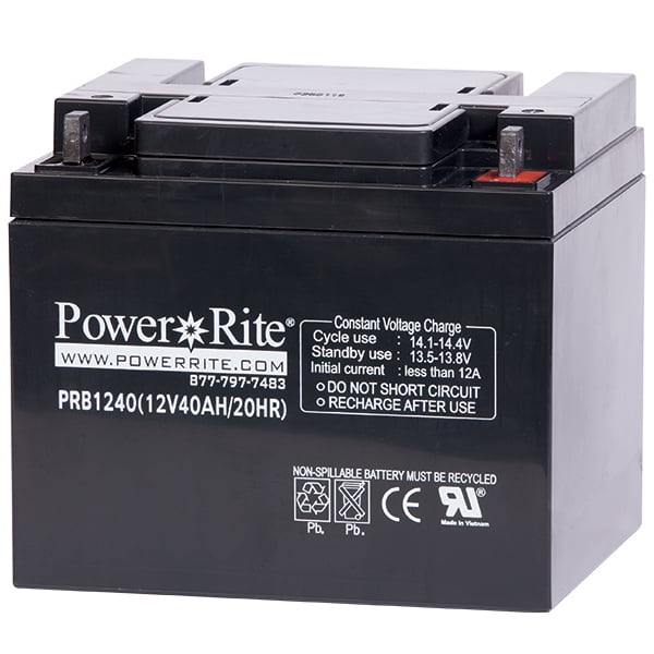 Power Rite® Battery, 12V, 40 Ah (Nut & Bolt Connection), 1/Each ...