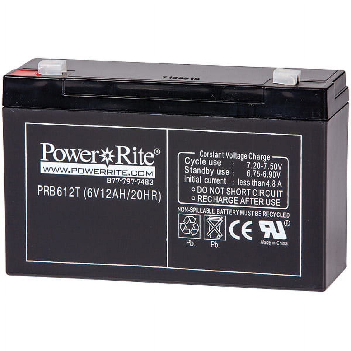 Power Rite® Battery, 6V, 12 Ah, 1/Each - Walmart.com