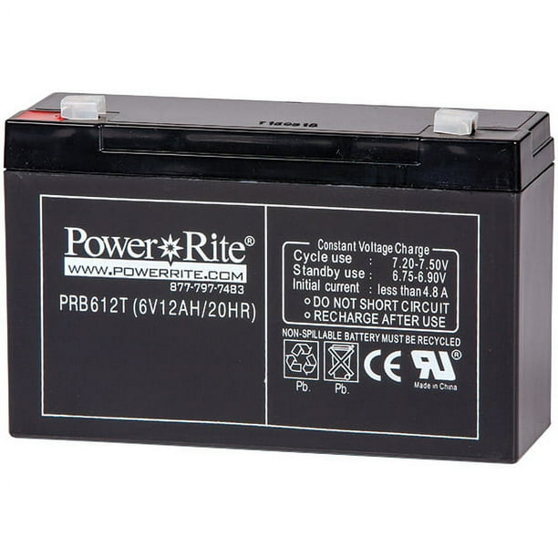 Power Rite® Battery, 6V, 12 Ah, 1/Each - Walmart Business Supplies
