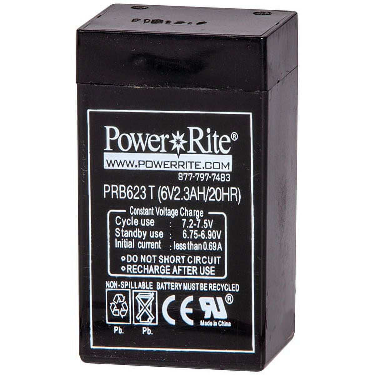 Power Rite Battery, 6V, 2.3 Ah (1 Unit) - Walmart.com