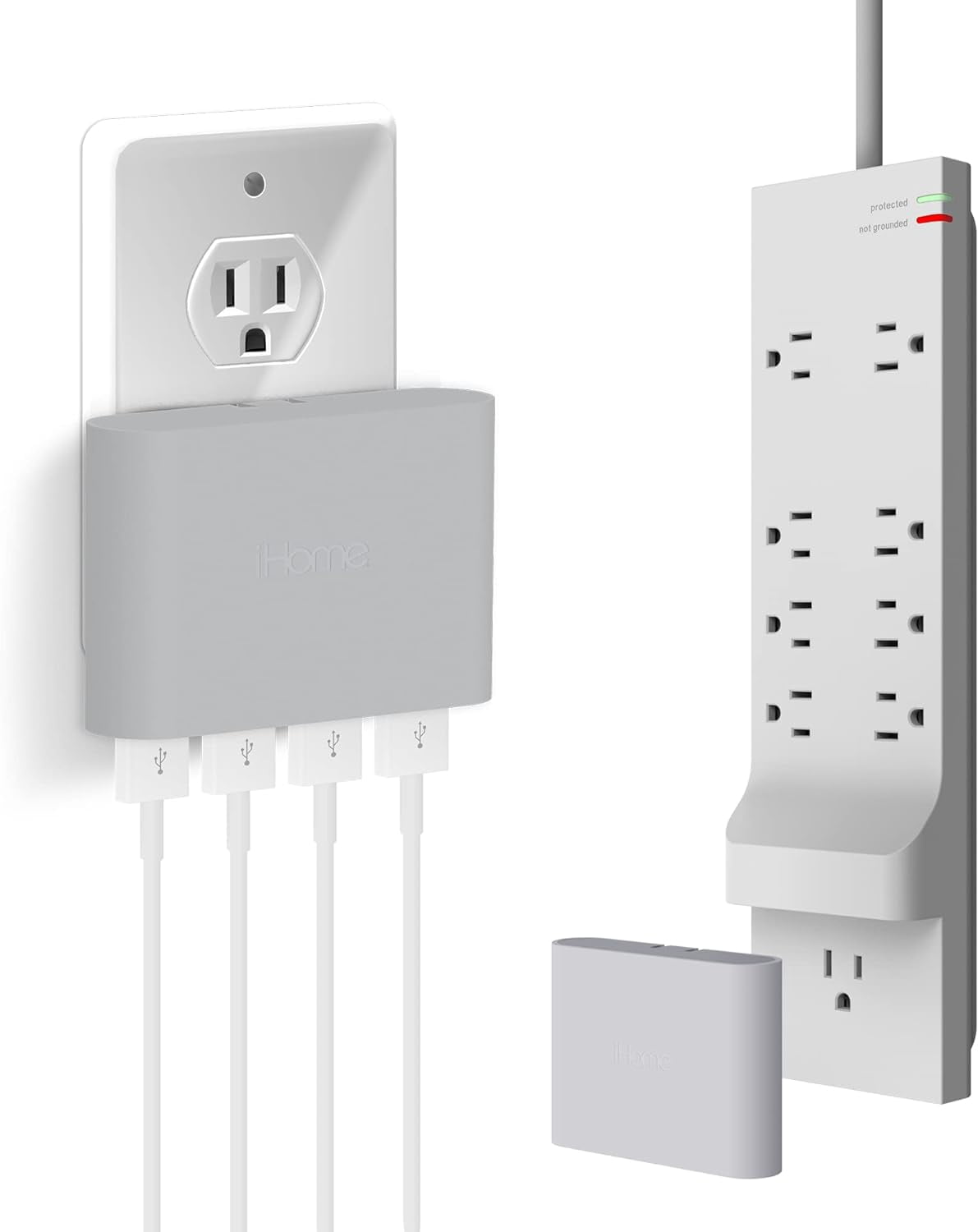 Power Rover Power Strip & Slim USB Wall Charger Bundle: Detachable ...