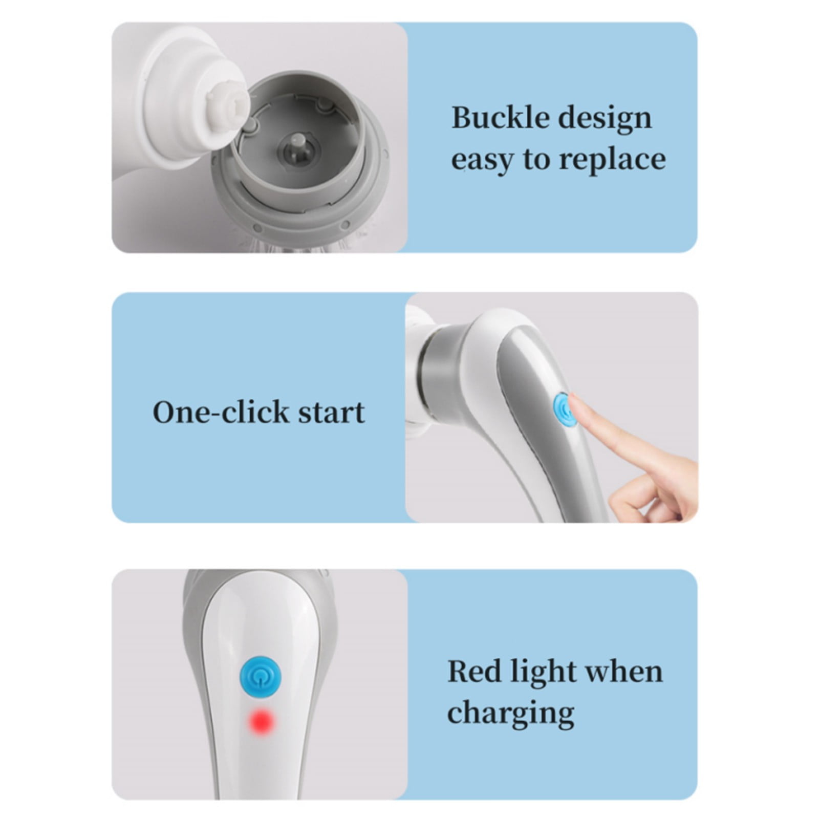 Power Scrub Brush Coil Cleaning Brush O Produce Brush Head Extendable ...