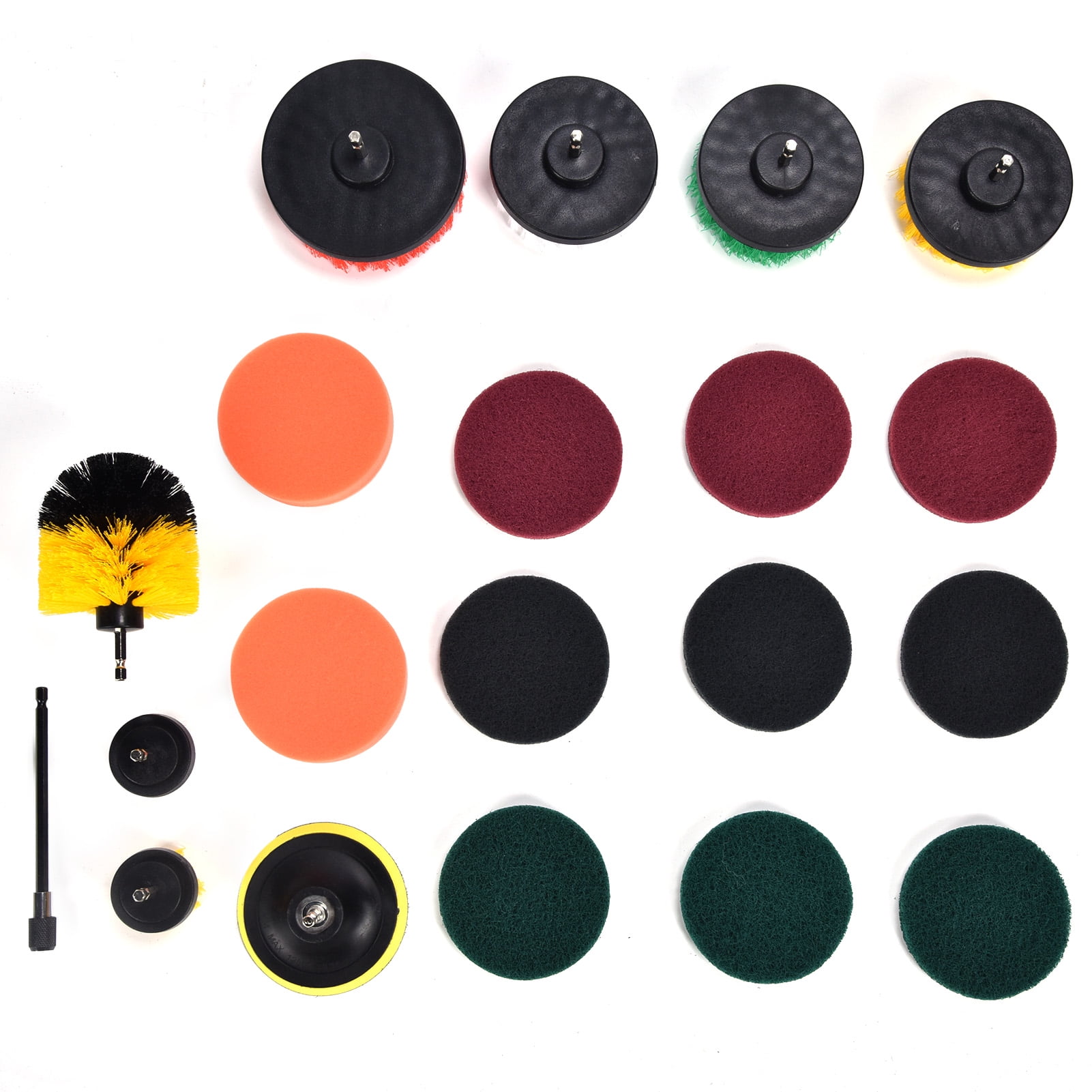 Power Scrubber 20PCS Drill Brush Attachments Set Scrub Pads Sponge ...