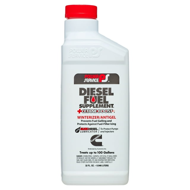 Power Service Diesel Fuel Supplement Products 1025, Amber, 32 oz ...
