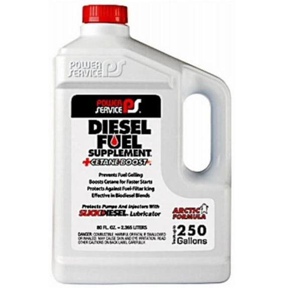 Power Service Diesel Supplement, 64 oz, Winterizer/Antigel, Treats 250 ...